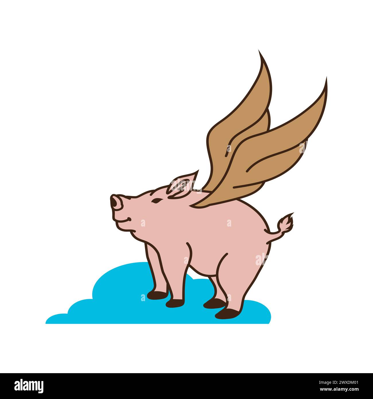 Flying pig logo hi-res stock photography and images - Alamy