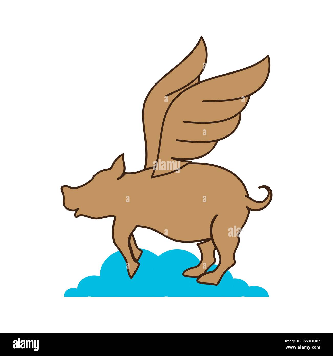 Flying pig logo hi-res stock photography and images - Alamy