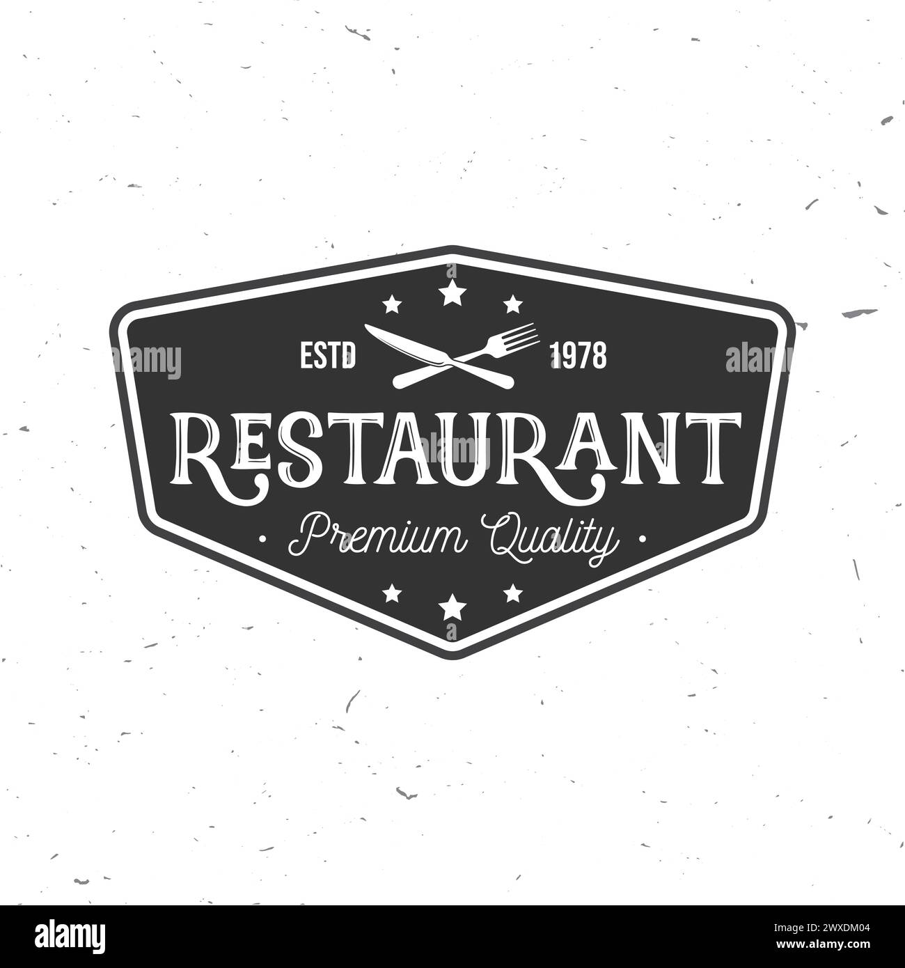 Restaurant shop, menu logo. Vector Illustration. Vintage graphic design ...