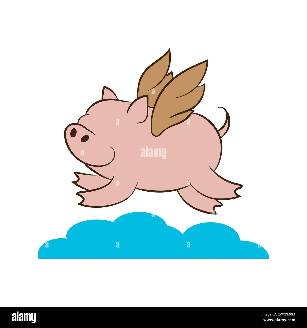 Logo vector illustration of a flying pig Stock Vector Image & Art - Alamy