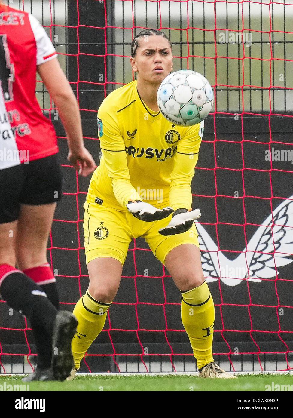 Rotterdam, Netherlands. 30th Mar, 2024. Rotterdam - Feyenoord V1 goalkeeper Jacintha Weimar ...
