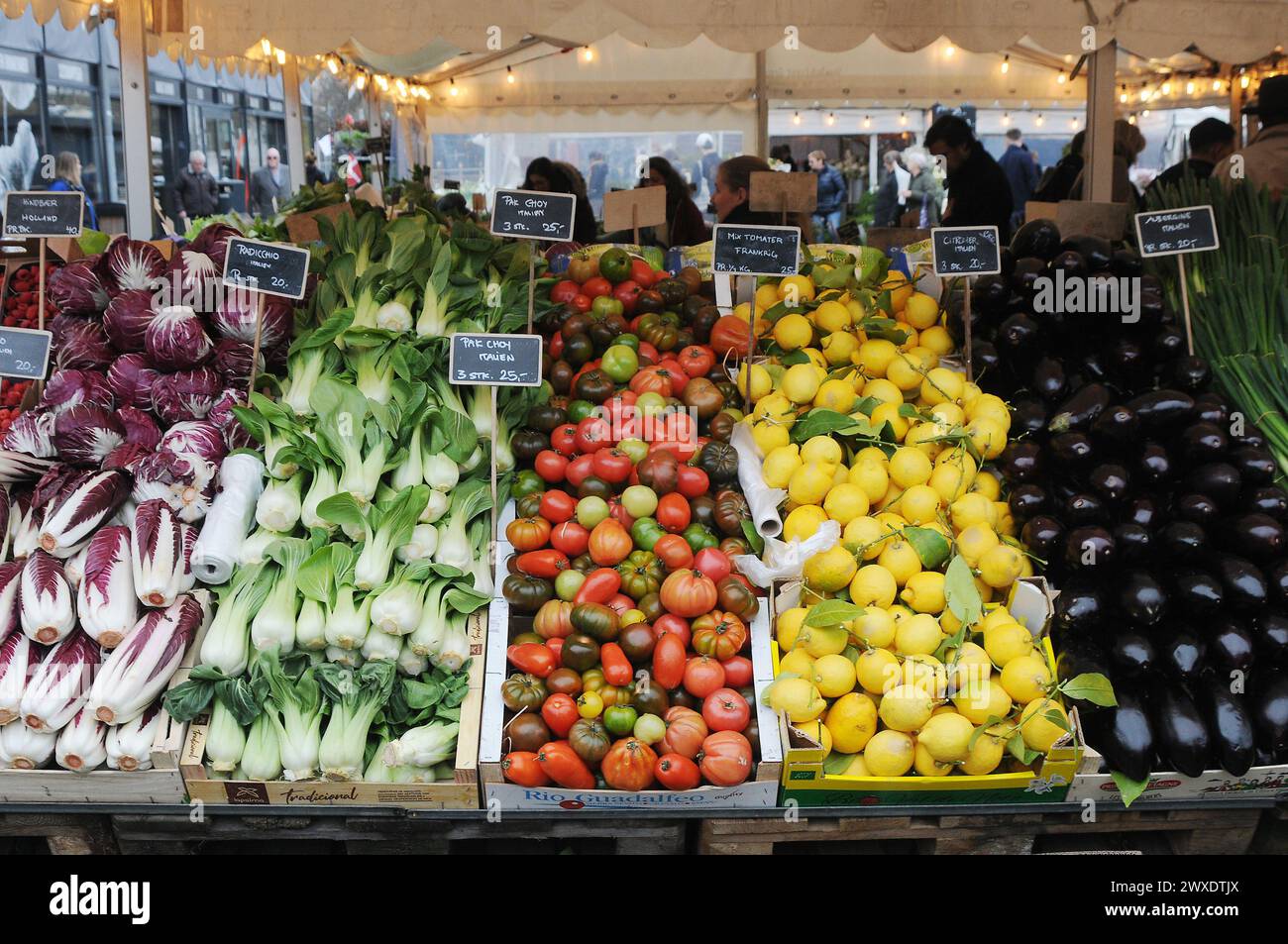 Copenhagen, Denmark/30 March 2024 Shoppers and consumers /farmer market ...