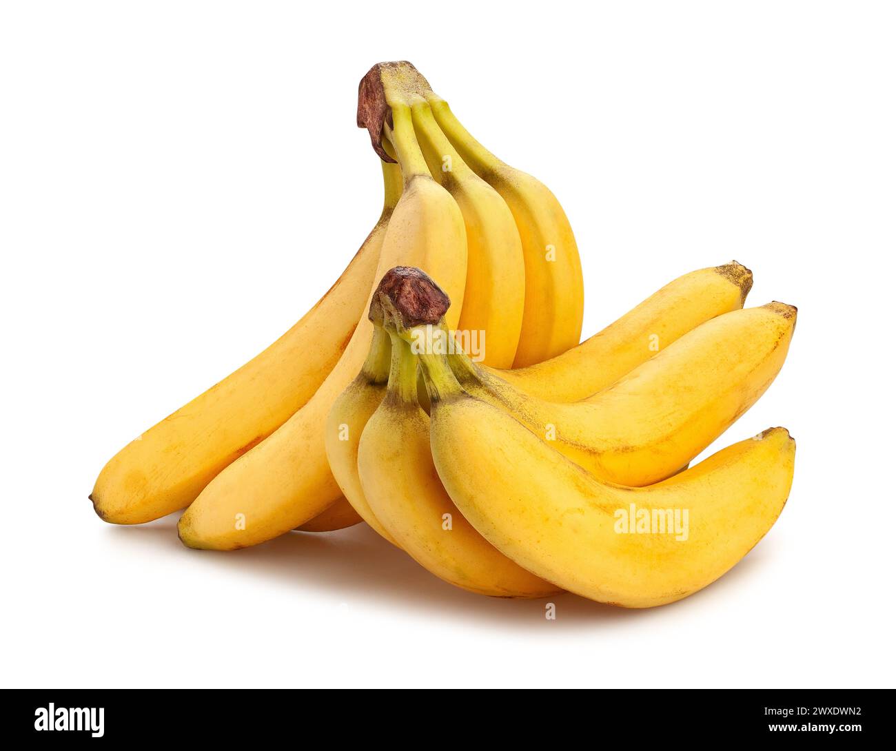 banana bunch path isolated on white Stock Photo - Alamy