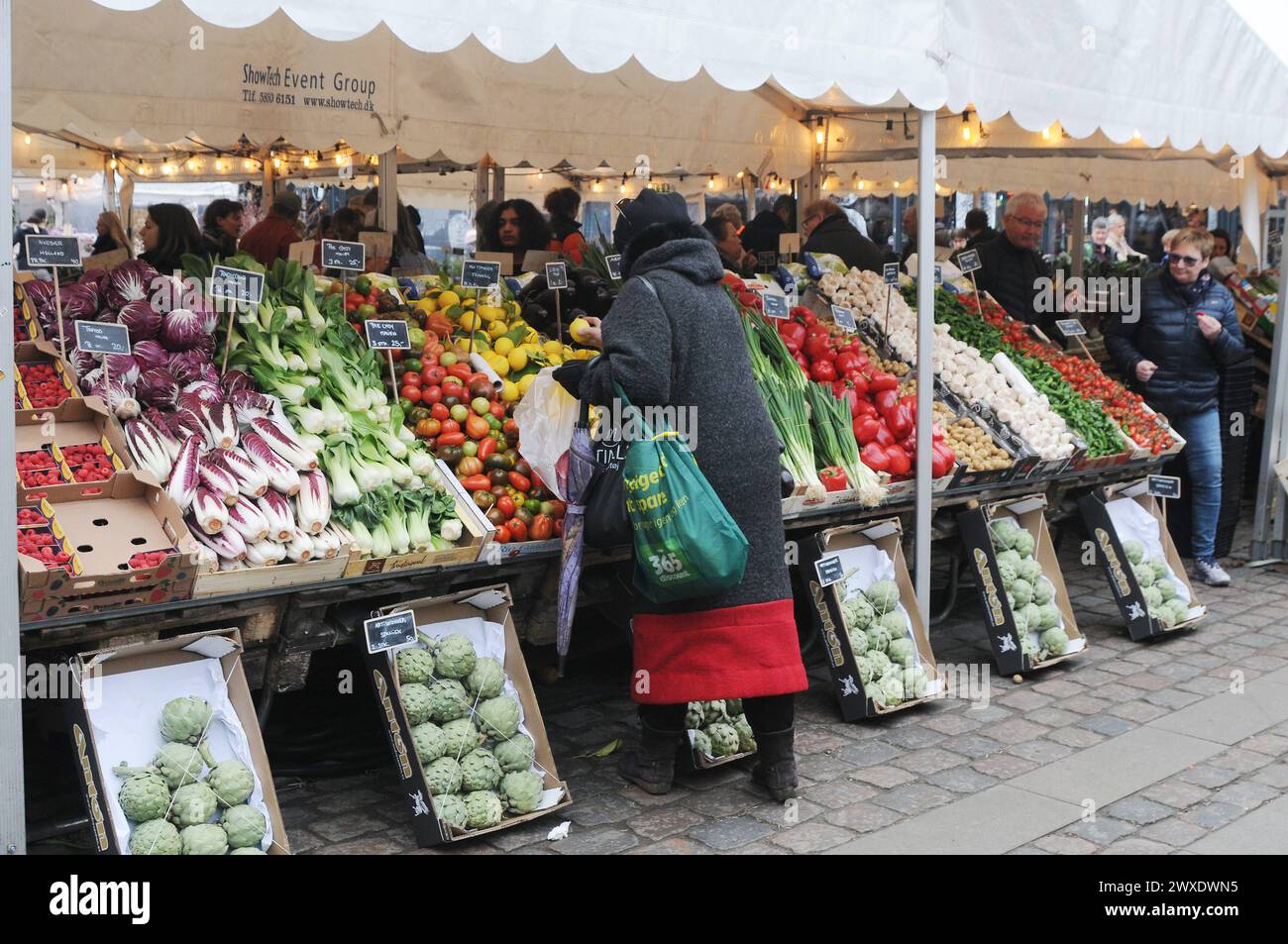Copenhagen, Denmark/30 March 2024 Shoppers and consumers /farmer market ...
