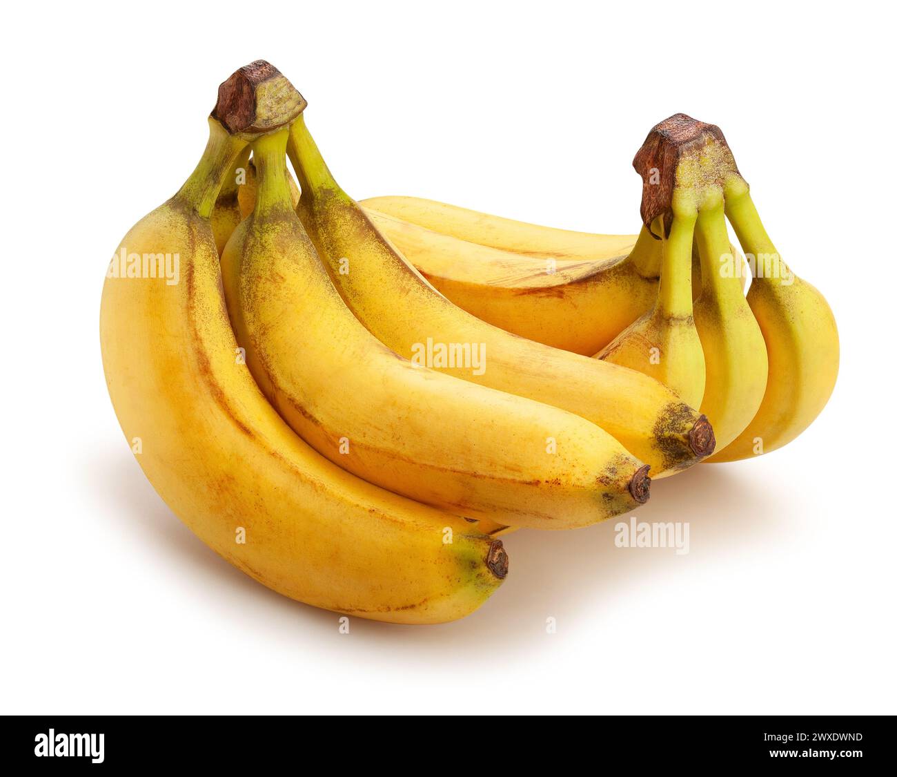 banana bunch path isolated on white Stock Photo - Alamy
