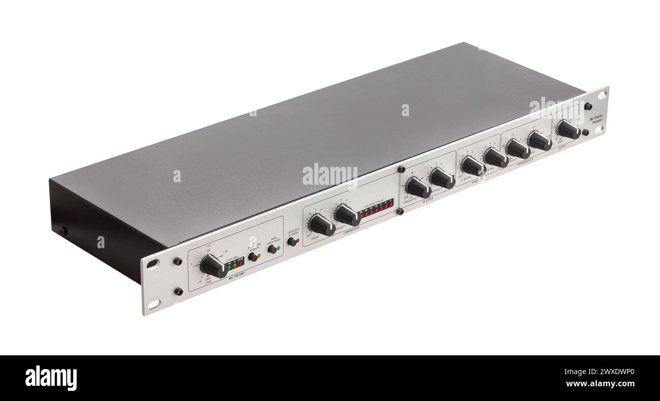 mic preamp processor path isolated on white Stock Photo - Alamy