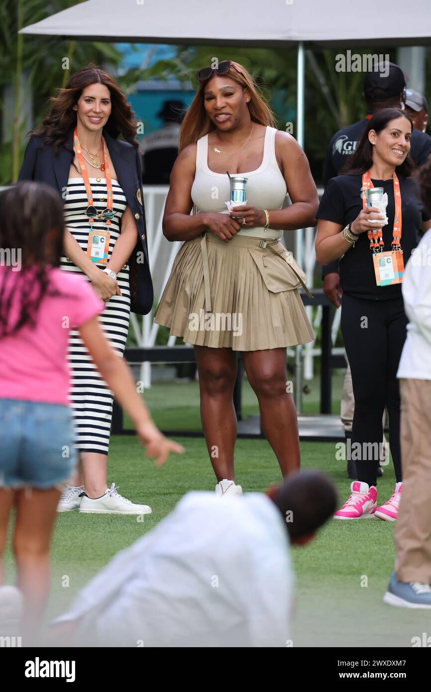 Miami Gardens, Florida, USA. 29th Mar, 2024. Serena Williams and ...