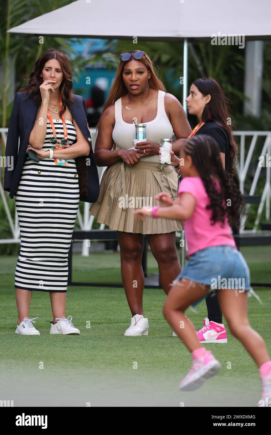 Miami Gardens, Florida, USA. 29th Mar, 2024. Serena Williams and ...