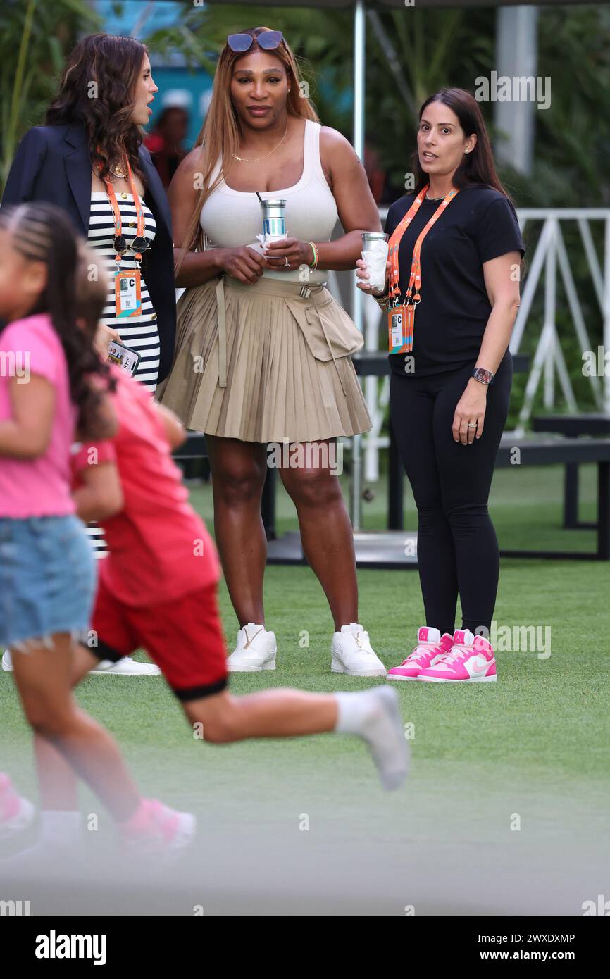 Miami Gardens, Florida, USA. 29th Mar, 2024. Serena Williams and ...