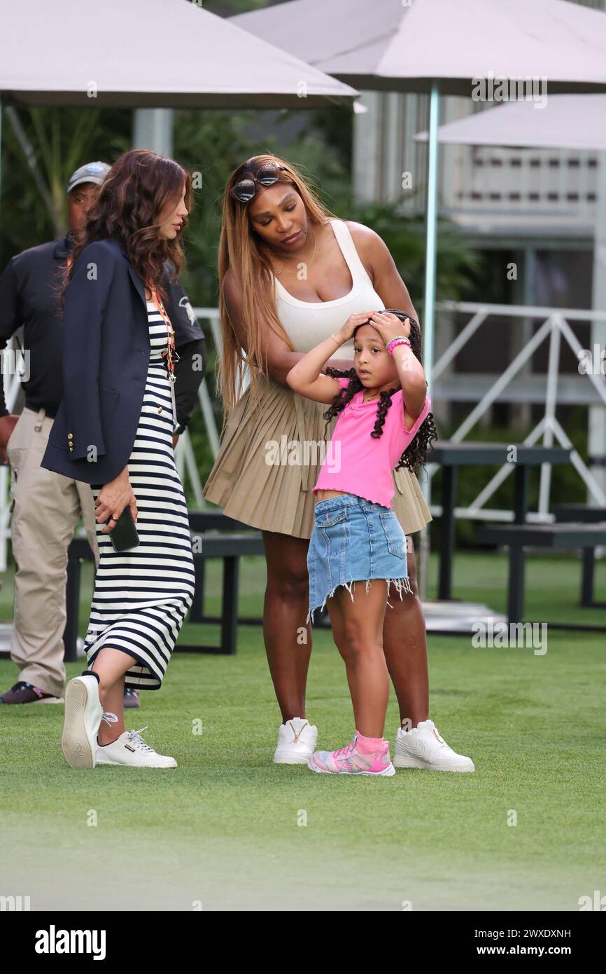 Miami Gardens, Florida, USA. 29th Mar, 2024. Serena Williams and ...