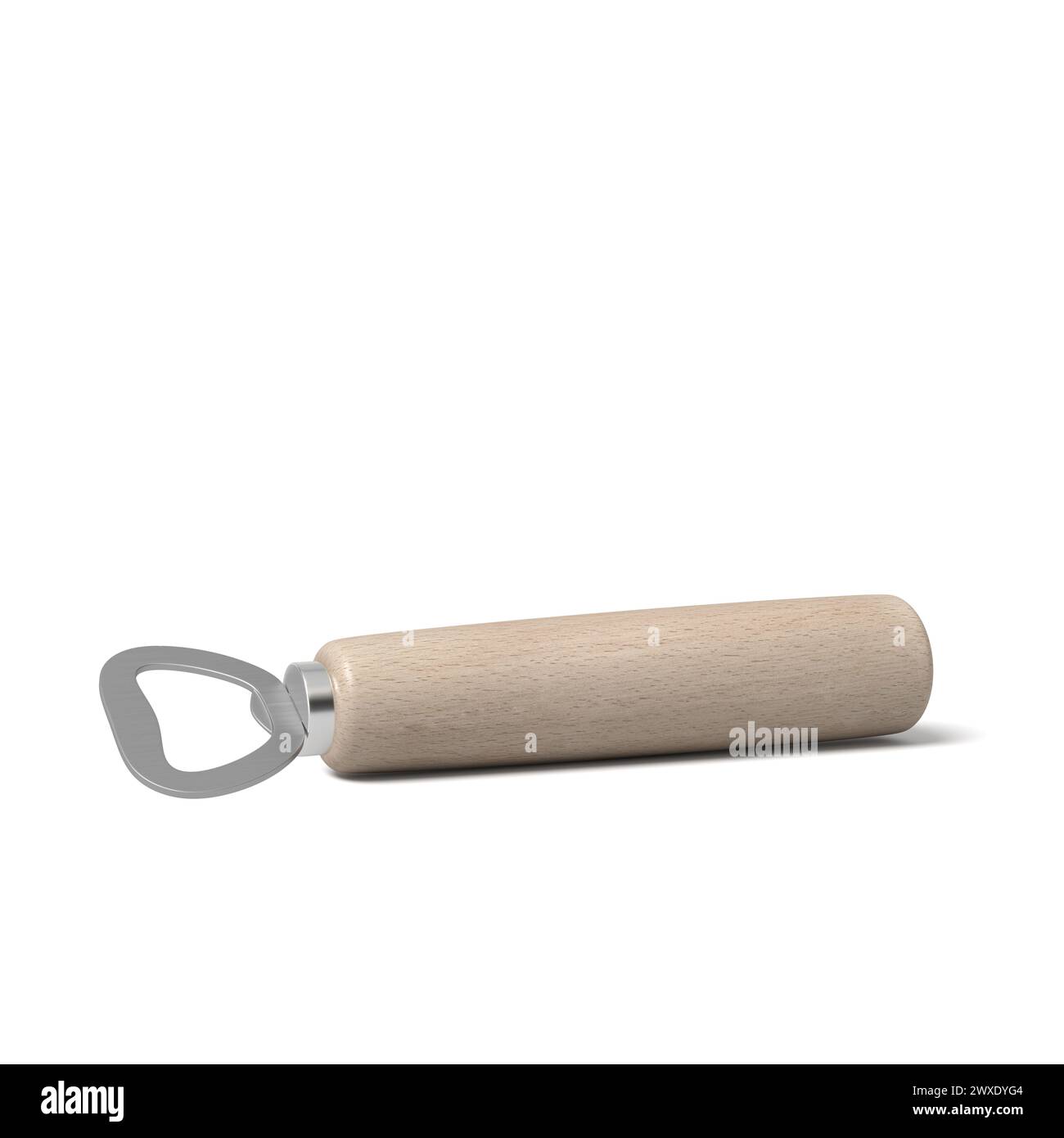 Wooden handle bottle opener standing upright Stock Photo - Alamy