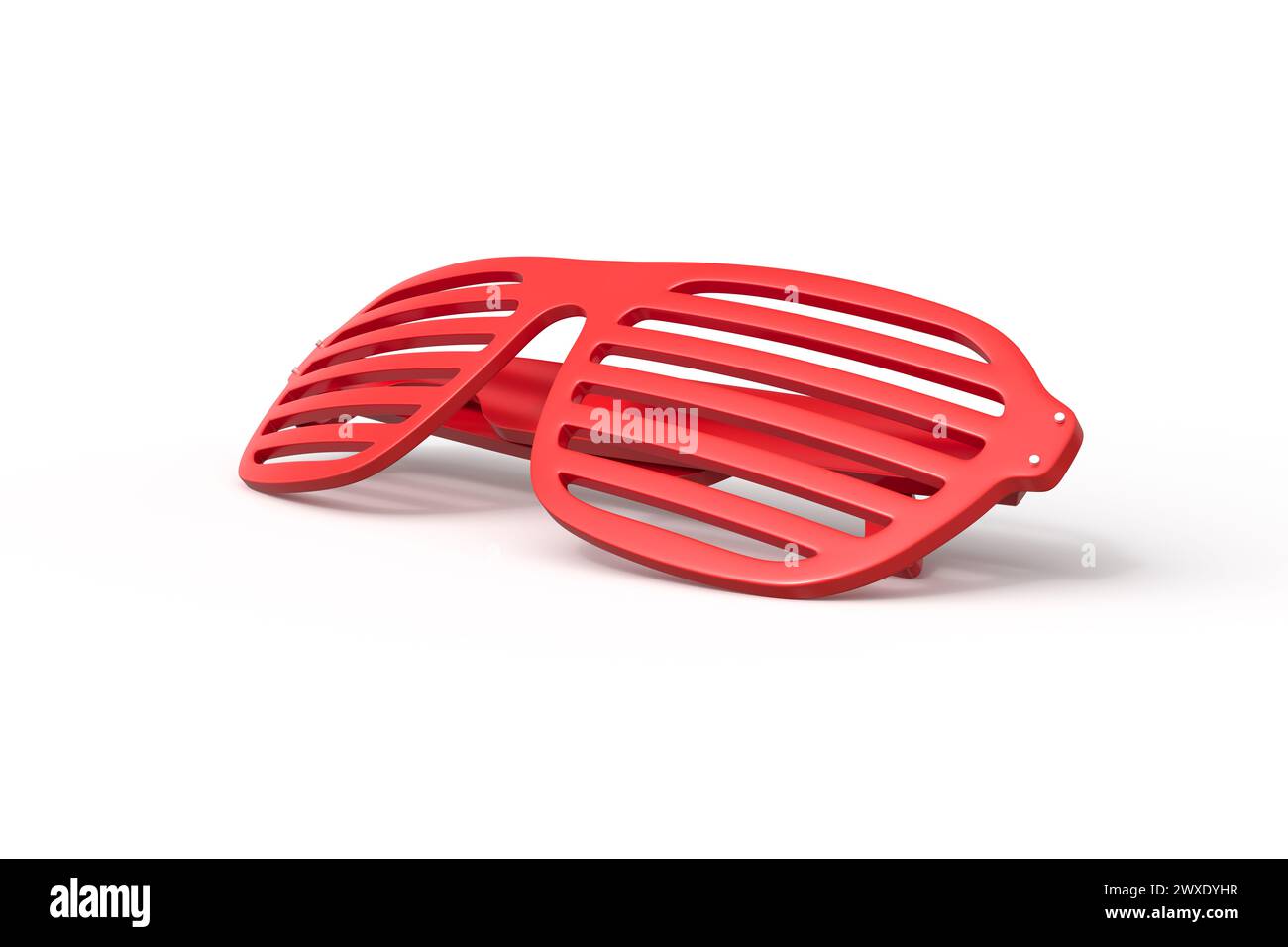 Three-quarter view of red shutter shades isolated Stock Photo - Alamy