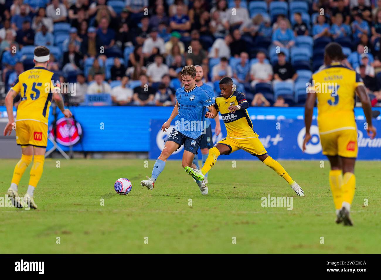 Sydney, Australia. 30th Mar, 2024. Ángel Torres of the Mariners ...