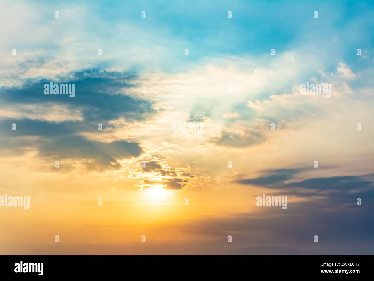 Sunset sky texture or background Stock Photo - Alamy