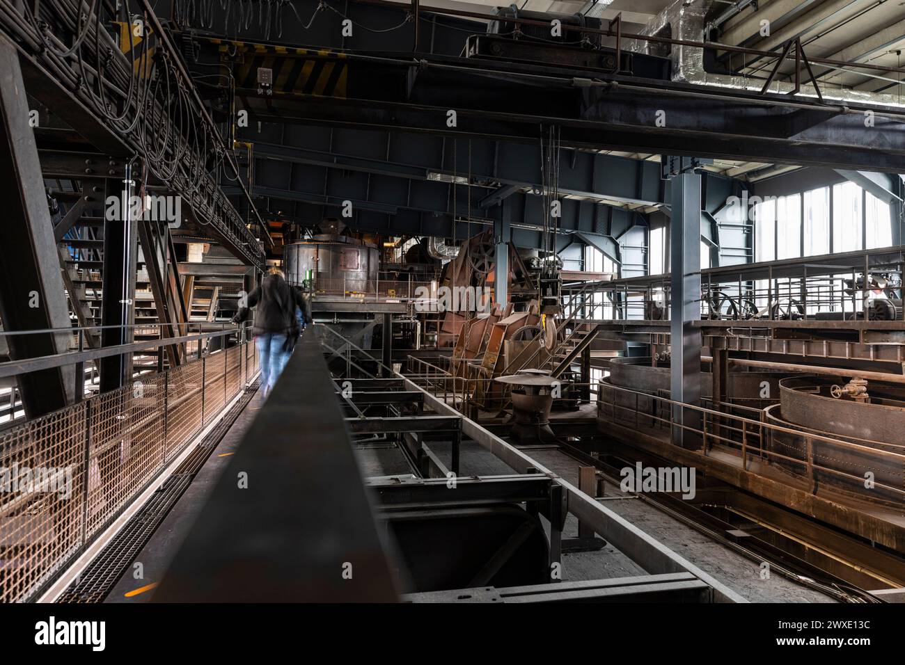 Interior of coal washery plant, Zeche Zollverein colliery and cokery ...