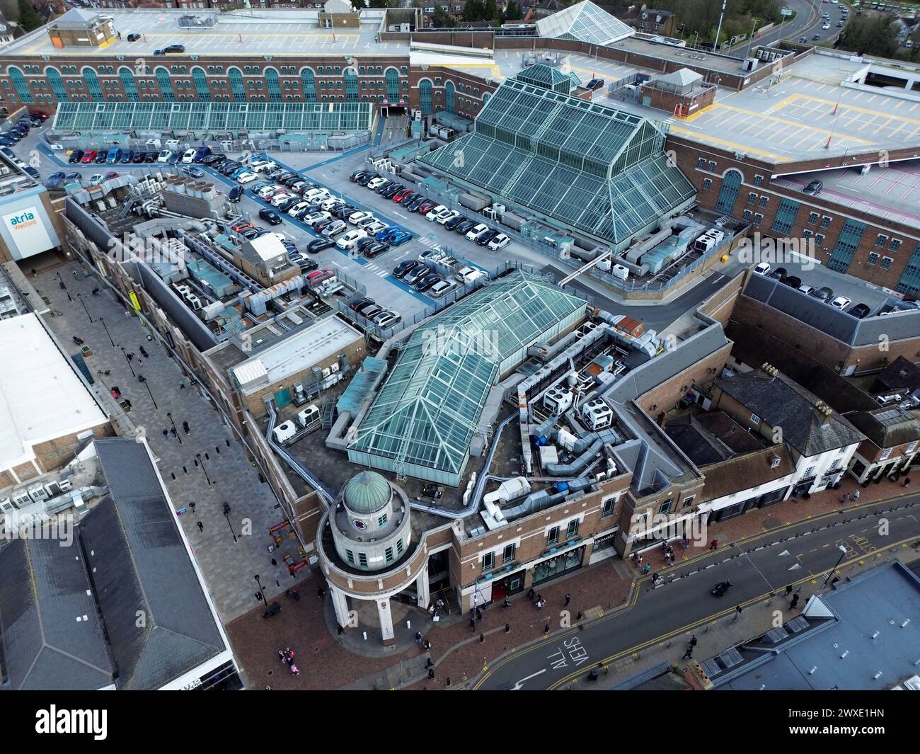 Atria Shopping Centre Aerial view Stock Photo - Alamy