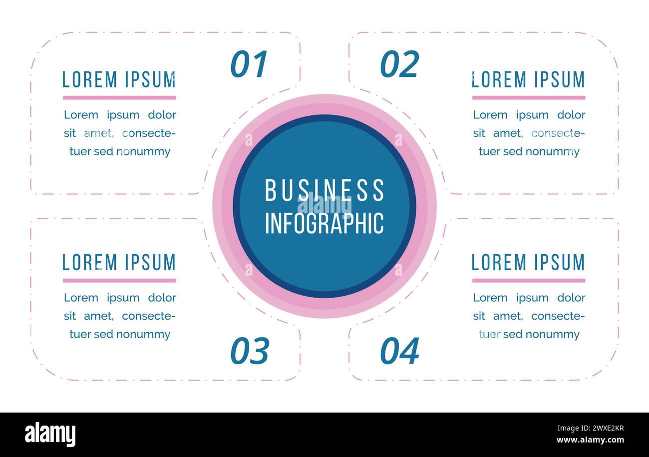 Infographic design 4 steps, objects, options or elements business ...