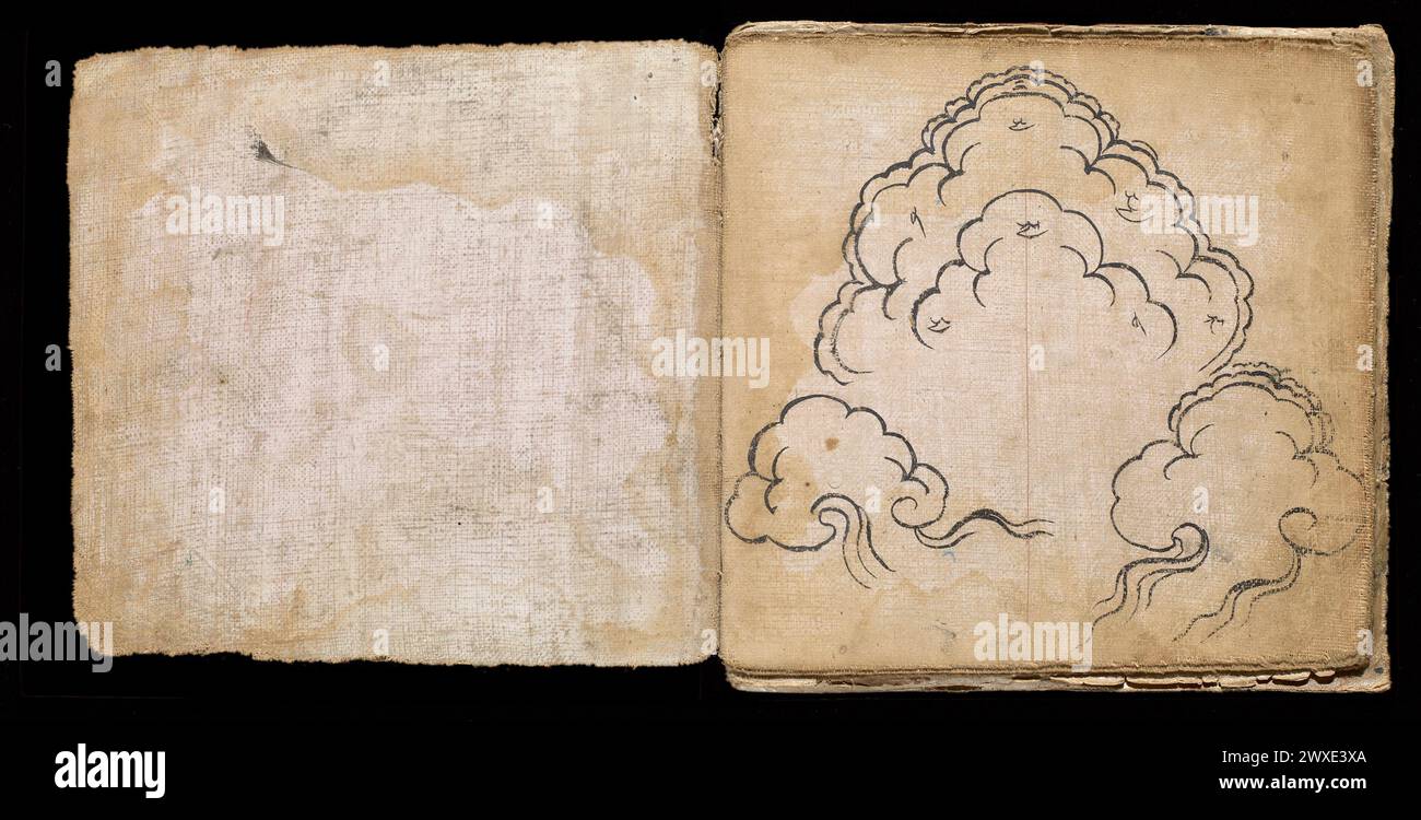 Two pages from the Tibetan book of Proportions, an eighteenth-century ...