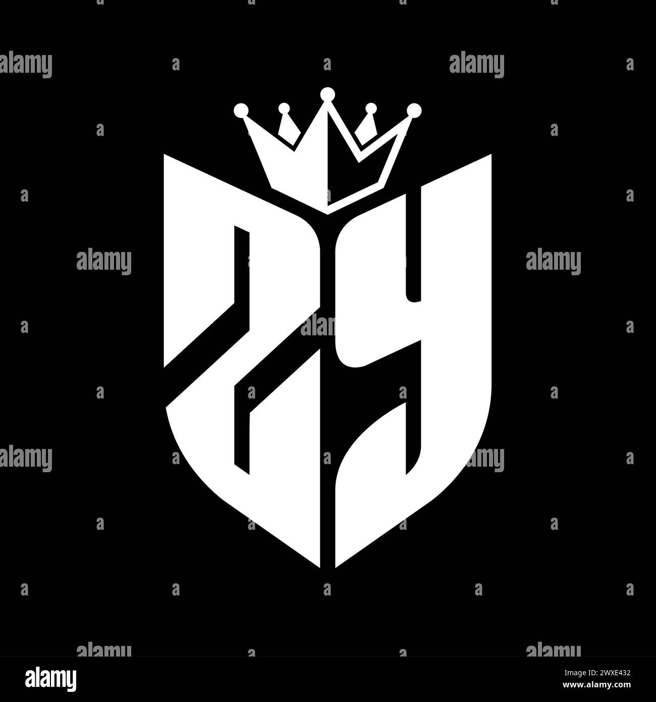 Initial zy logo Black and White Stock Photos & Images - Alamy