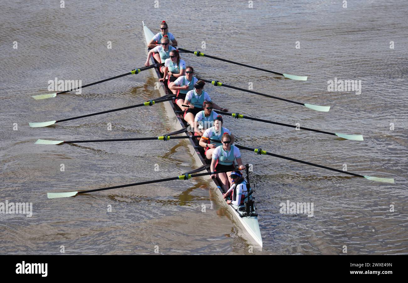 Cambridge Women after winning the 78th Women's Gemini Boat Race 2024 on ...