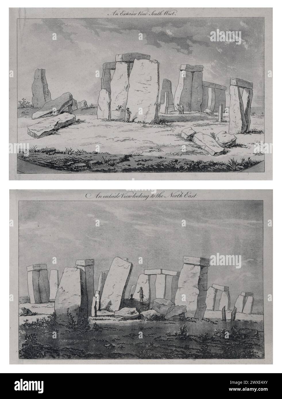 An arrangement of two nineteenth century lithographic prints of ...