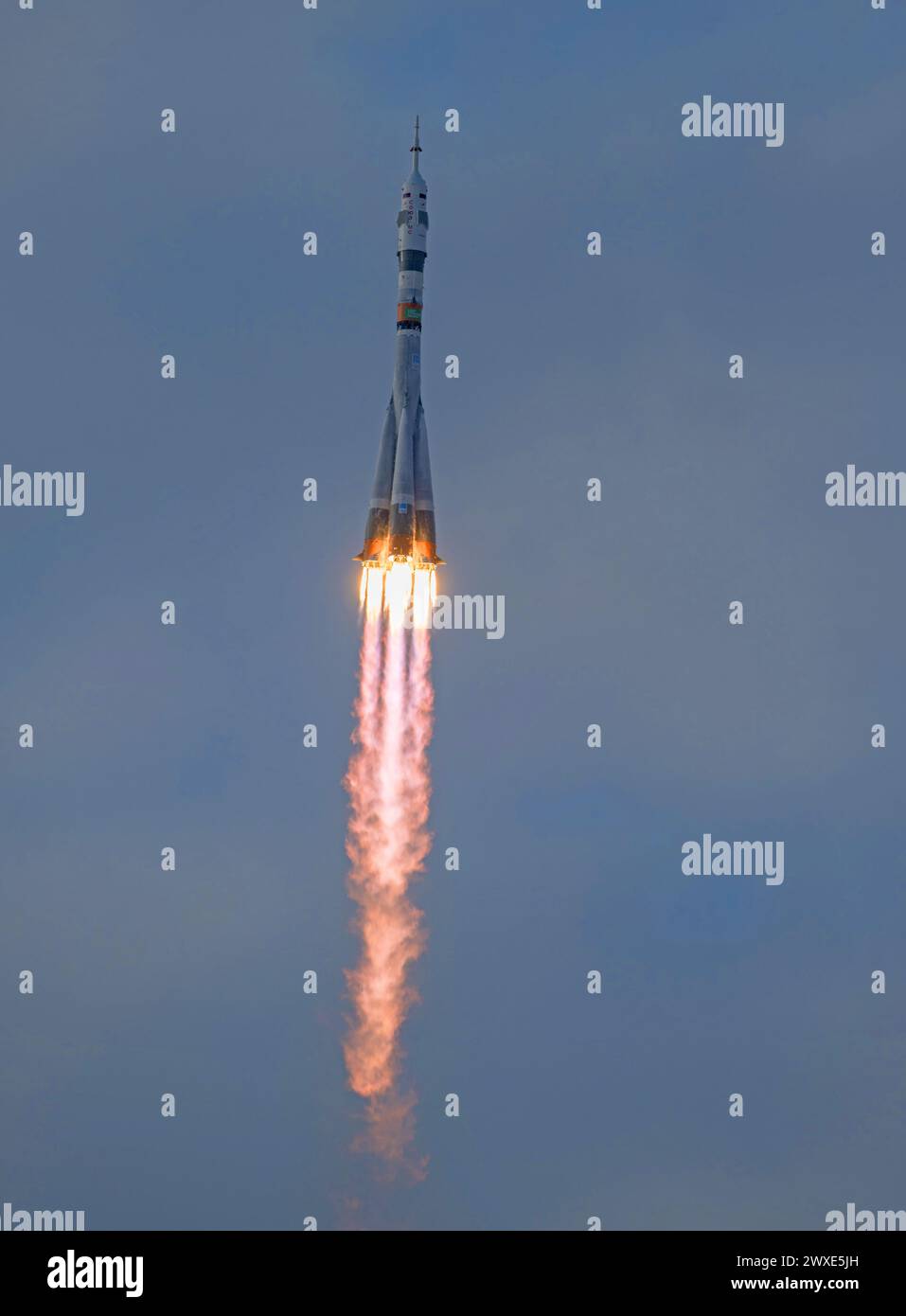 The Soyuz rocket launches to the International Space Station with ...