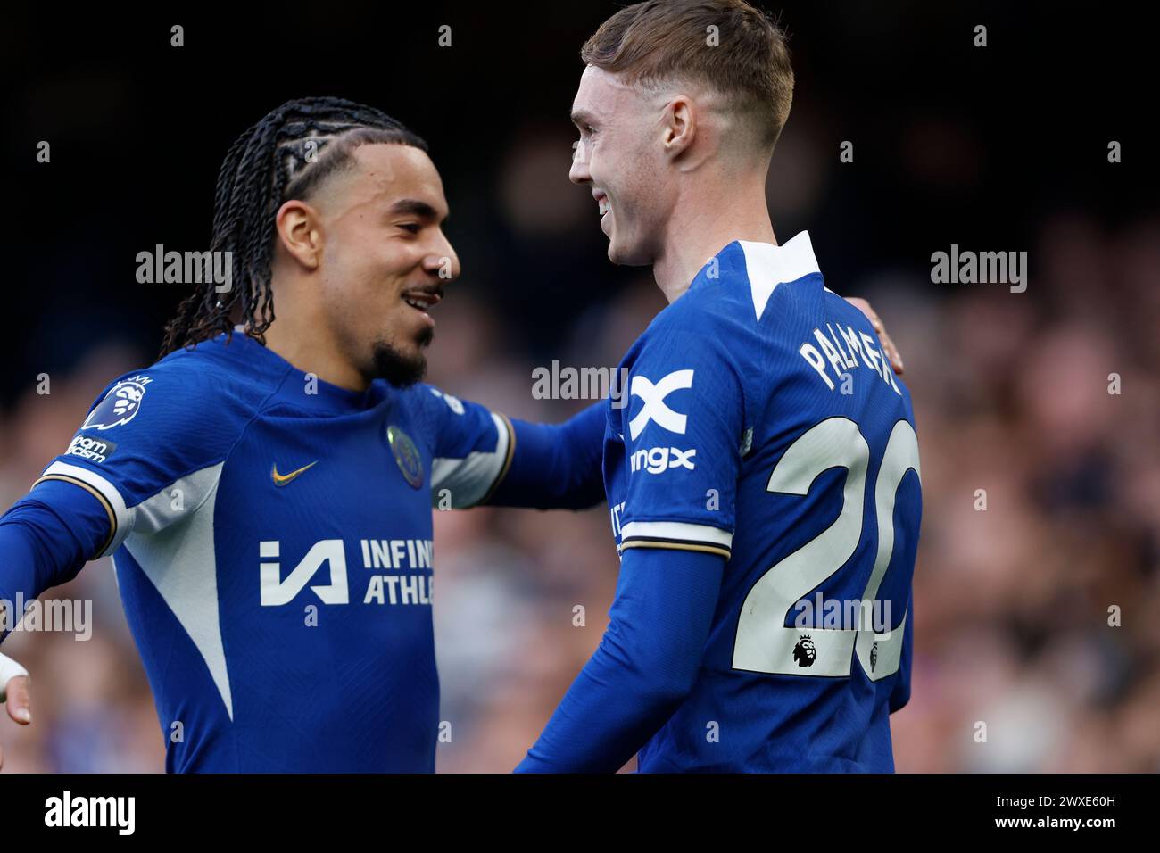 Chelsea's cole palmer (right) celebrates scoring their side's first ...