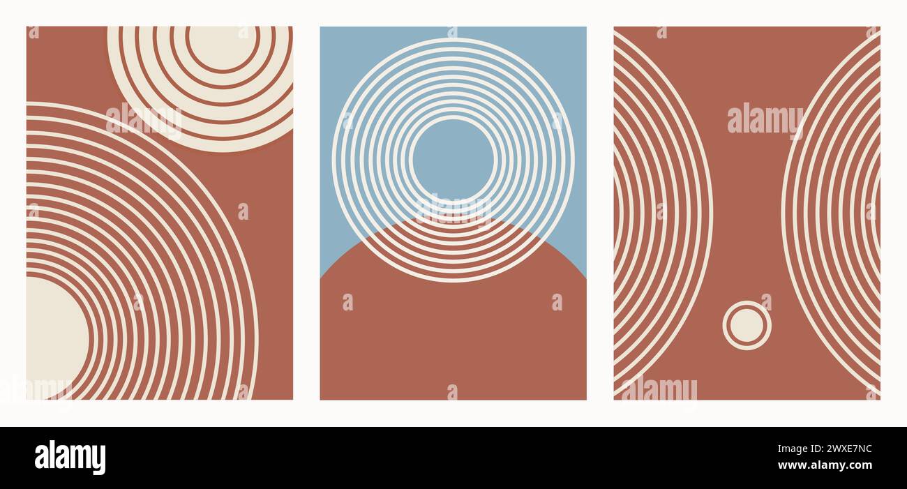 Minimalist abstract posters set. Minimalist art work with abstract ...