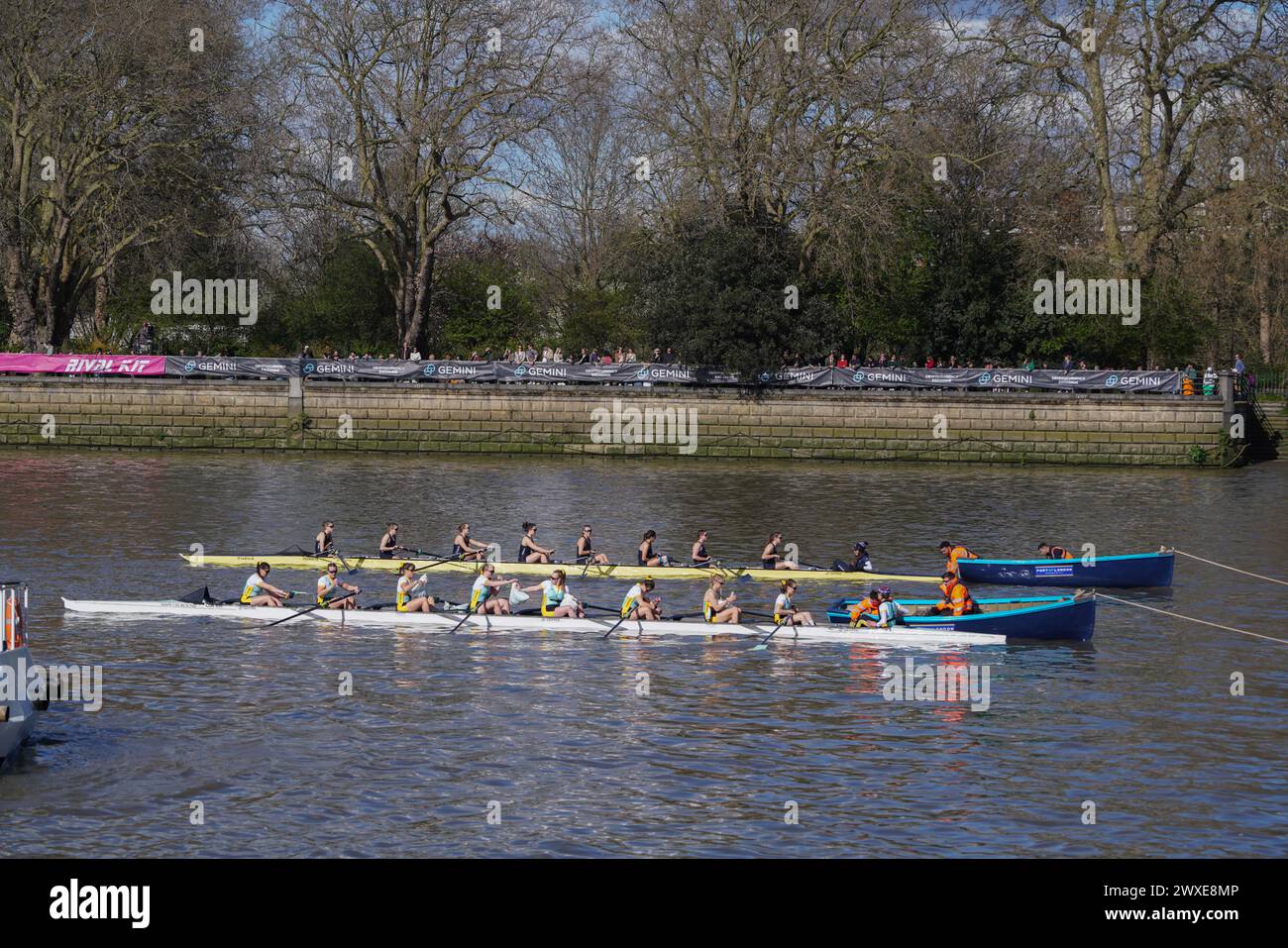 Putney, London 30 March 2024 . The start of the Women's boat race ...