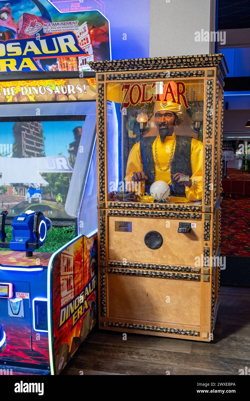 Clacton-on-Sea, Essex, UK – March 20 2024. The Zoltar fortune telling ...