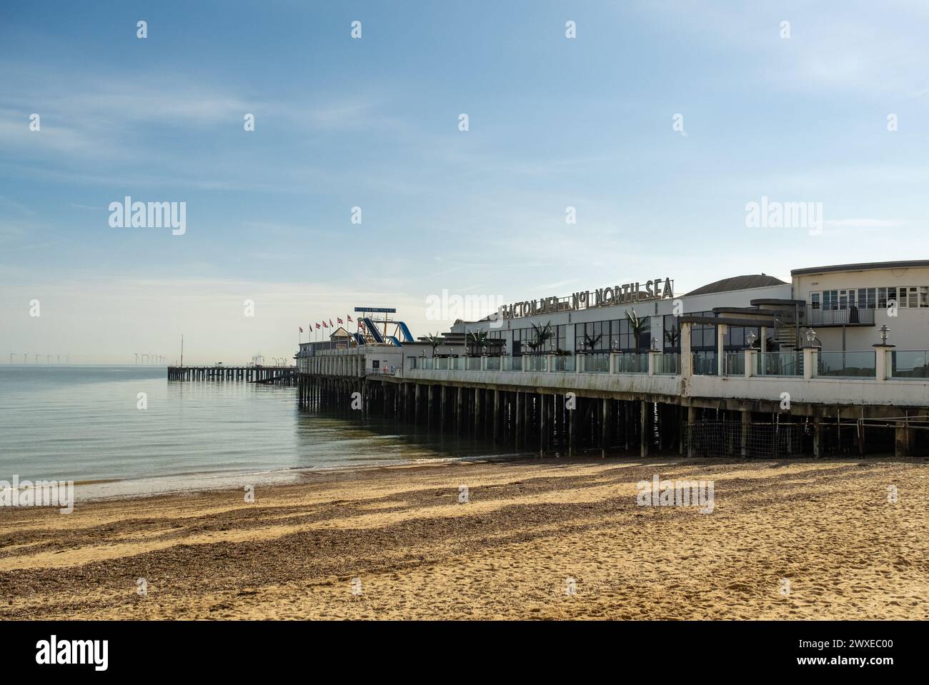 Clacton-on-Sea, Essex, UK – March 20 2024. Side on view of the ...