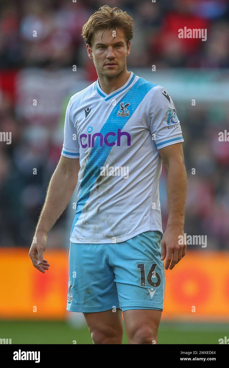 Joachim Andersen of Crystal Palace during the Premier League match ...