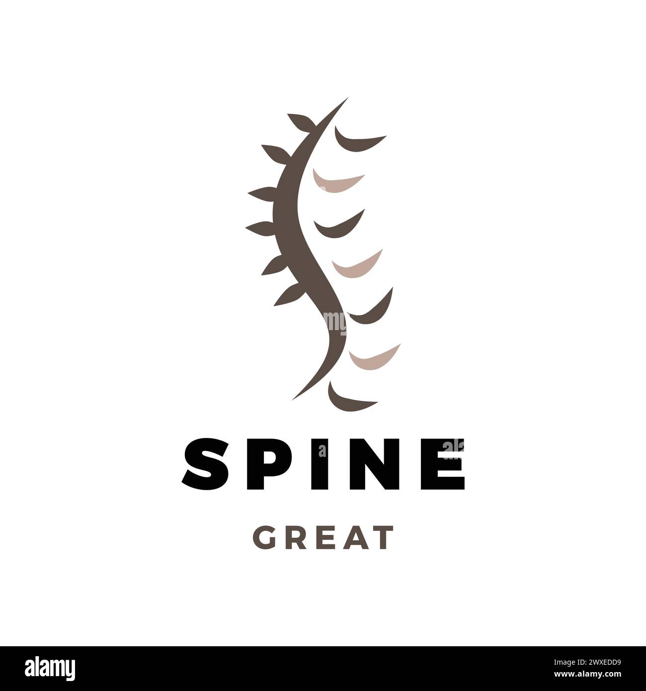 Spine Icon Logo Design Template Stock Vector Image & Art - Alamy