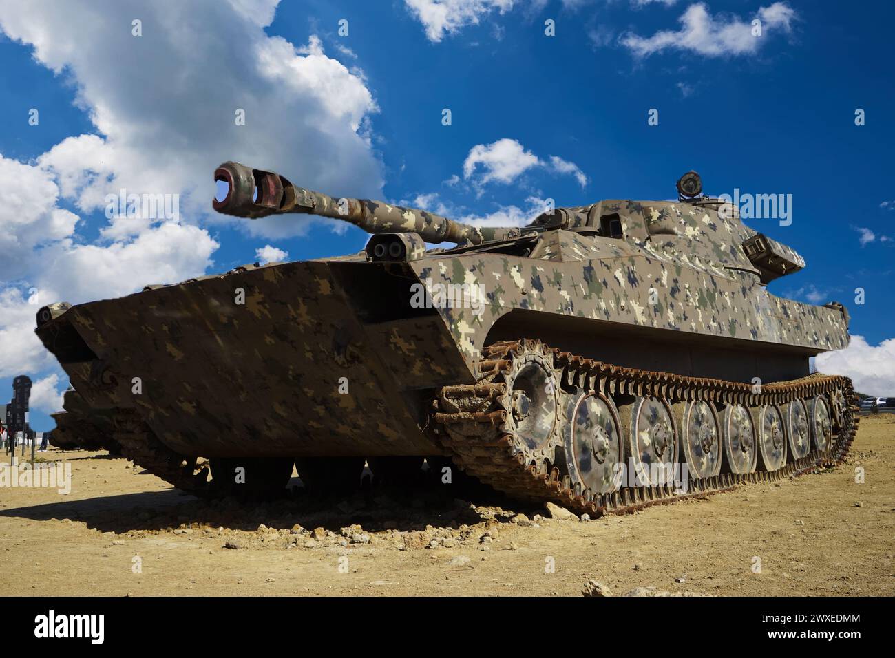 Battlefield tanks and technology. military technology. Wide image for banners, advertisements ...