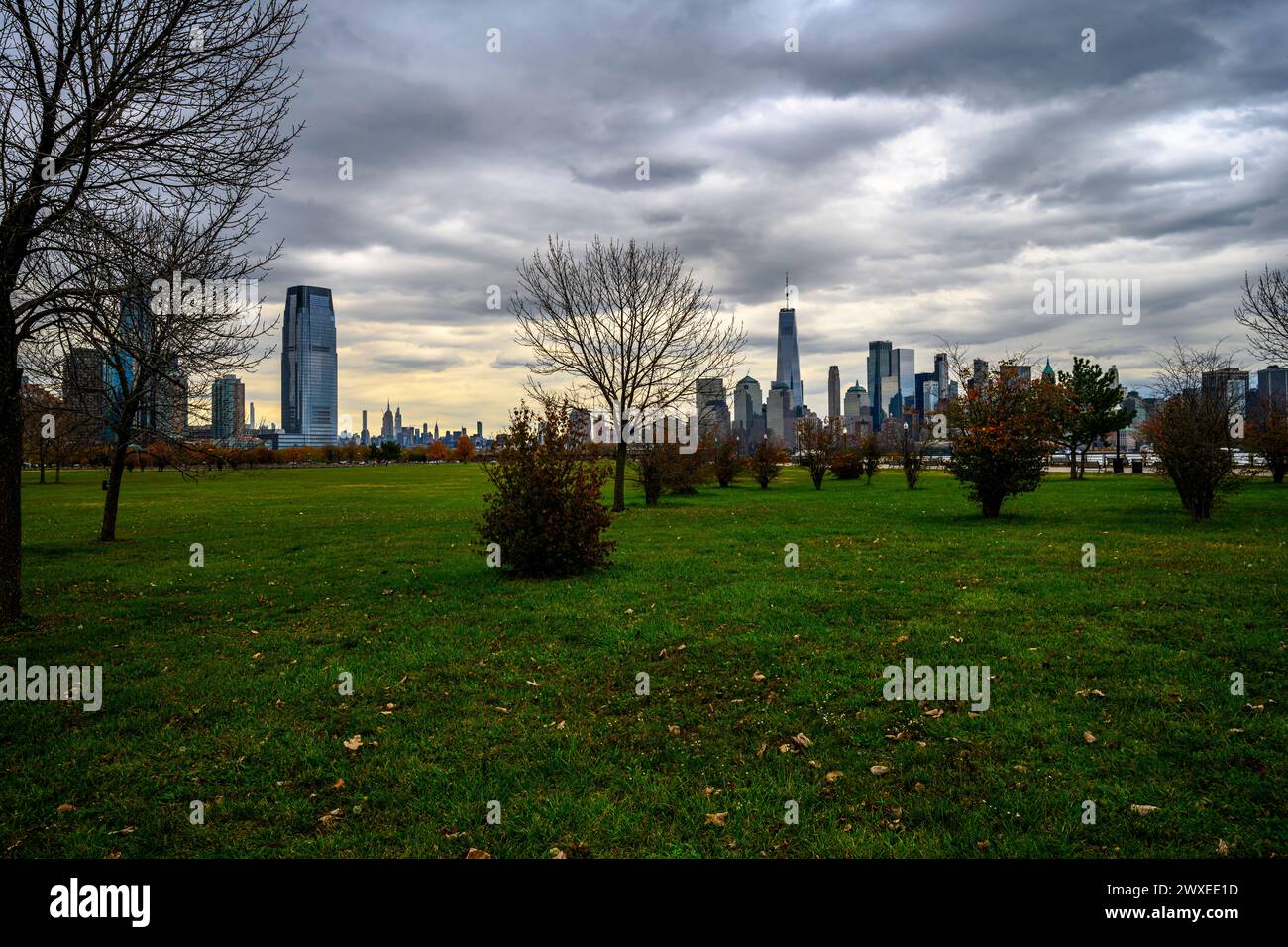 Views on New York Harbor, Manhattan and Statue of Liberty from the ...
