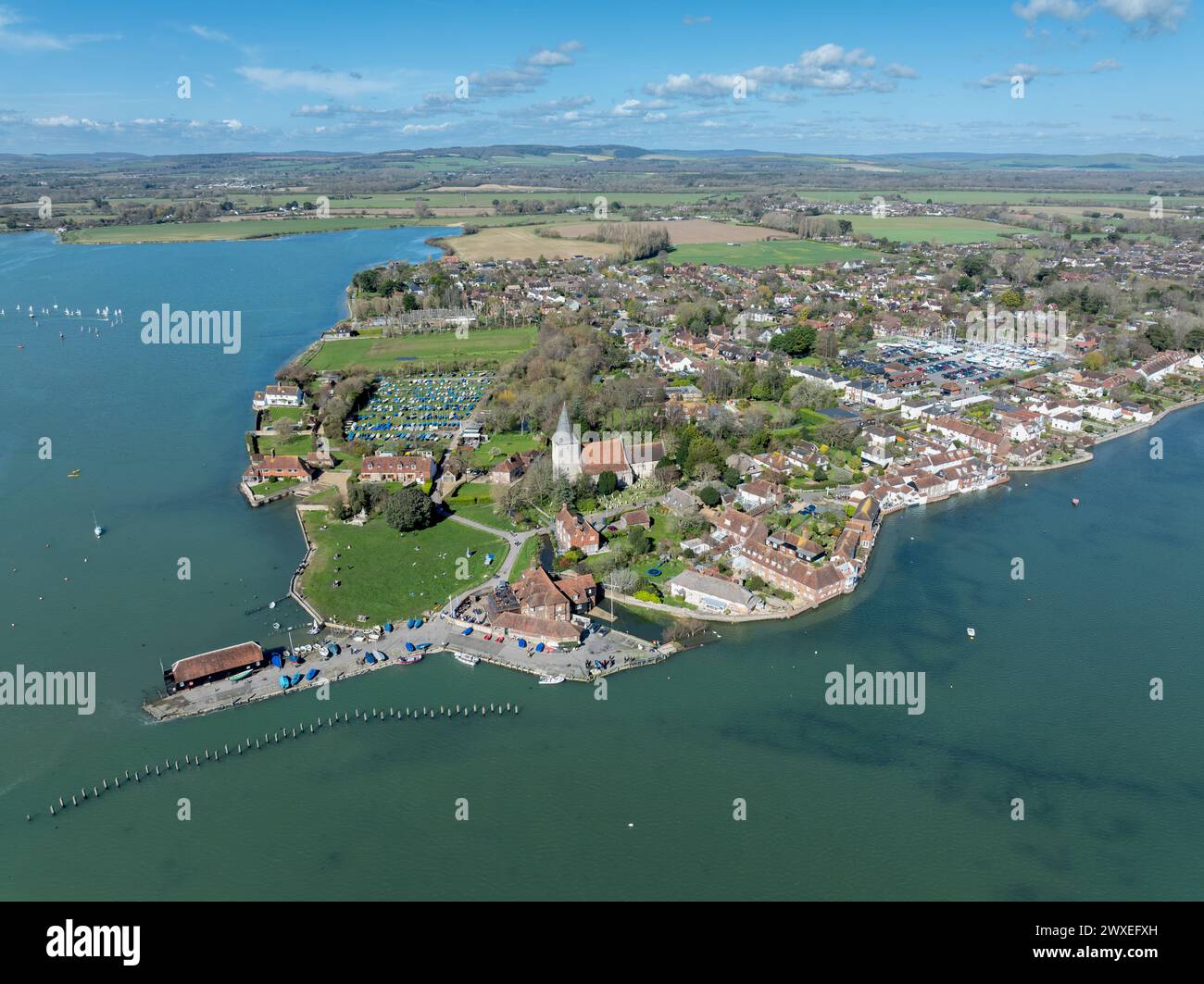 Aerial view picturesque coastal village hi-res stock photography and ...
