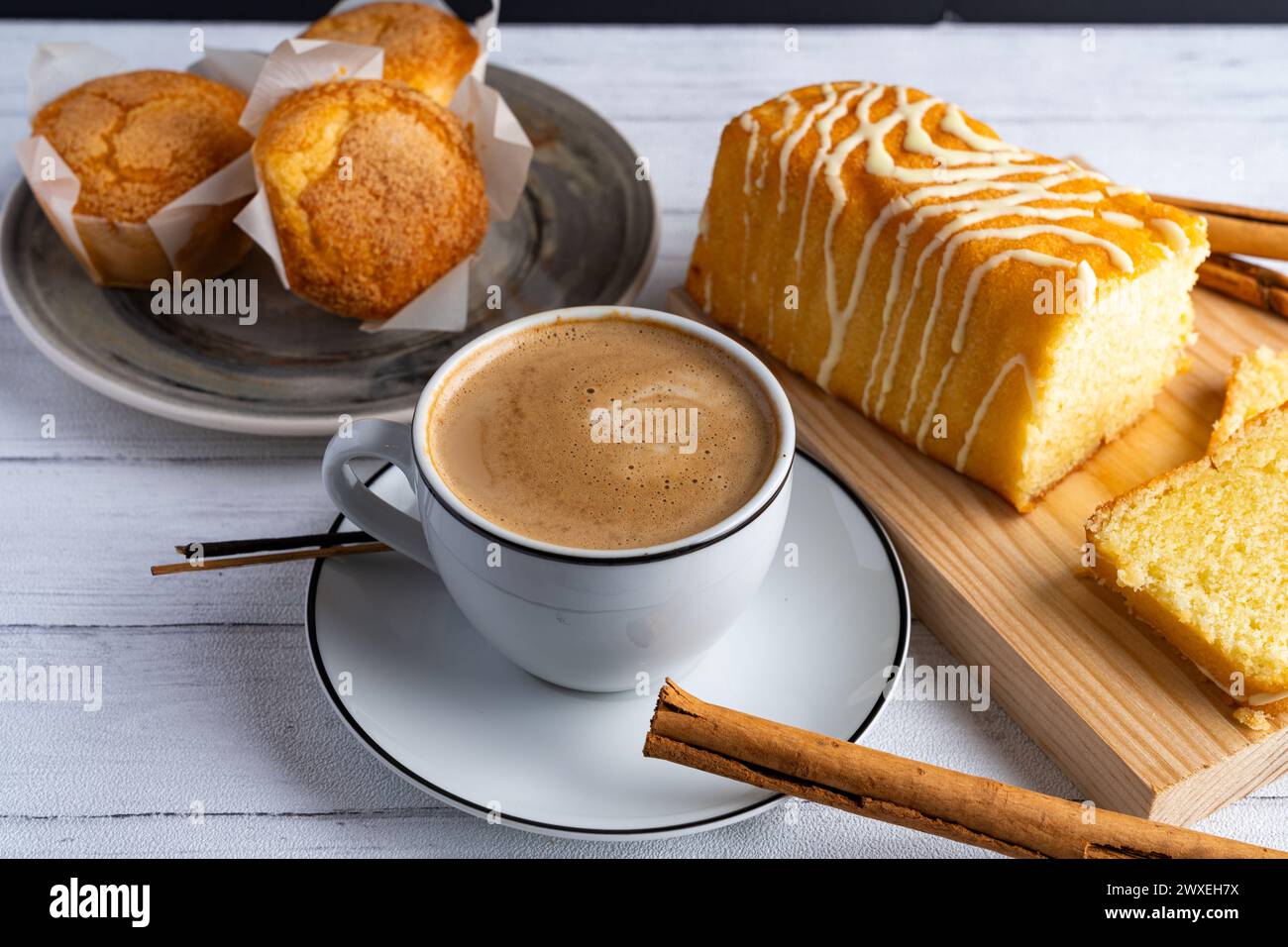 breakfast scene for coffee shop Stock Photo - Alamy
