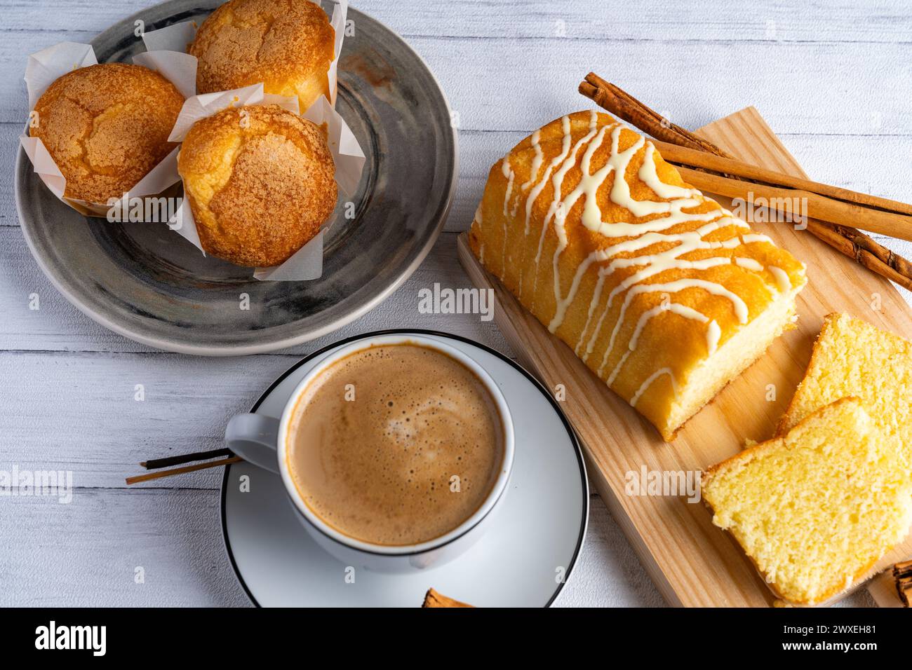 breakfast scene for coffee shop Stock Photo - Alamy