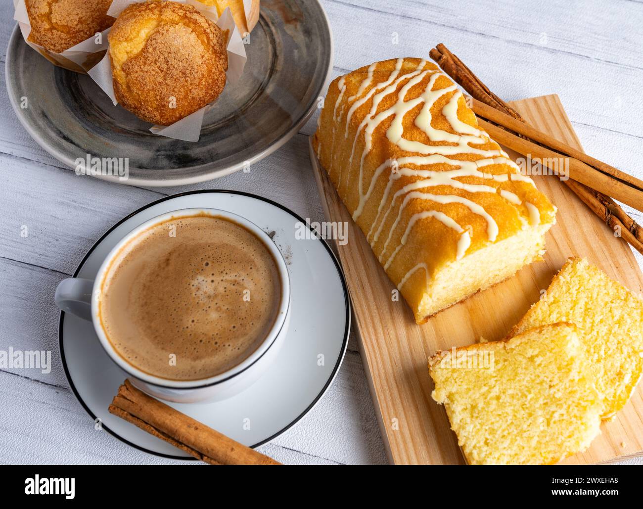 breakfast scene for coffee shop Stock Photo - Alamy