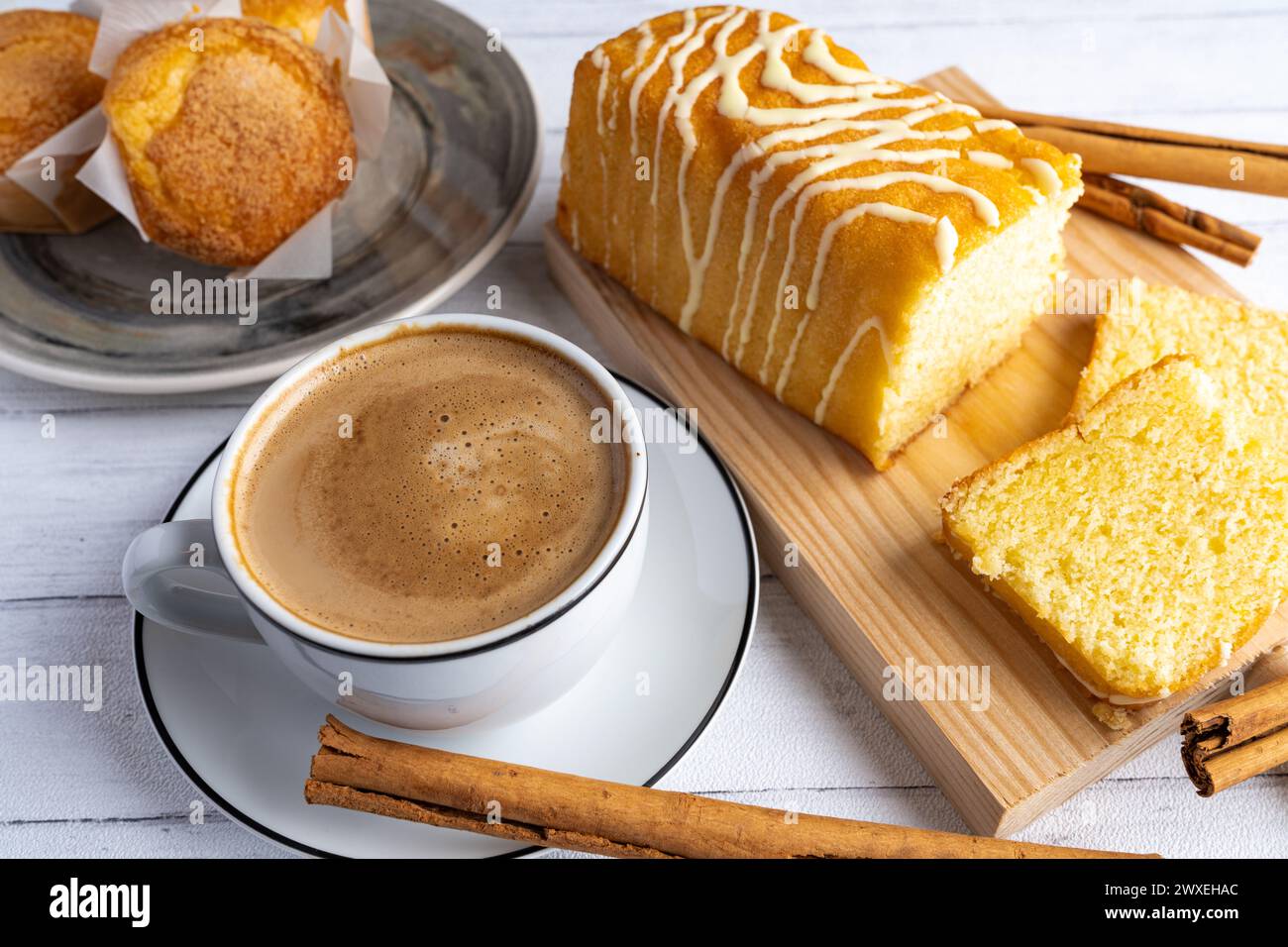 breakfast scene for coffee shop Stock Photo - Alamy