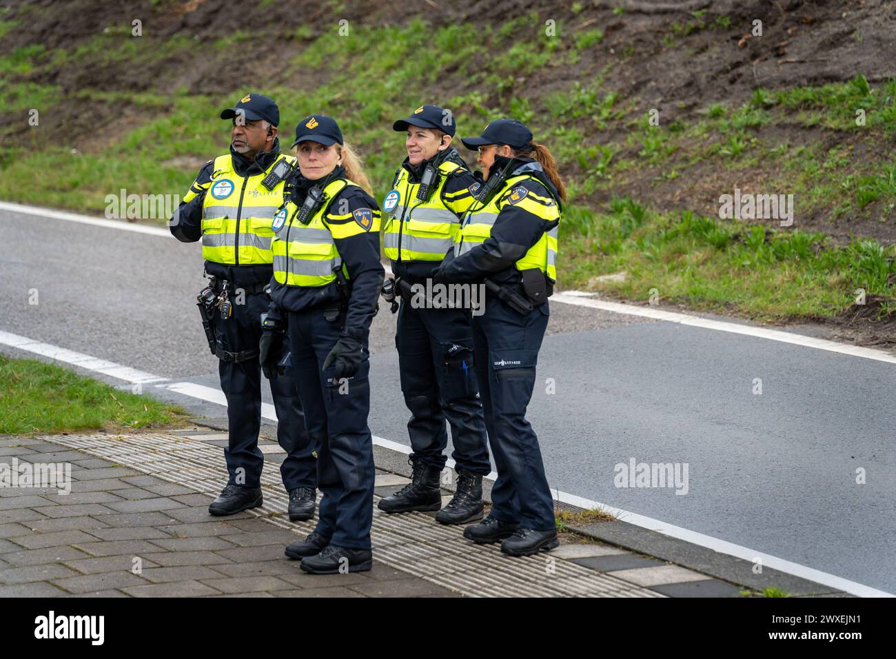 Amsterdam, The Netherlands, 30.03.2024, Diverse group of dutch police ...