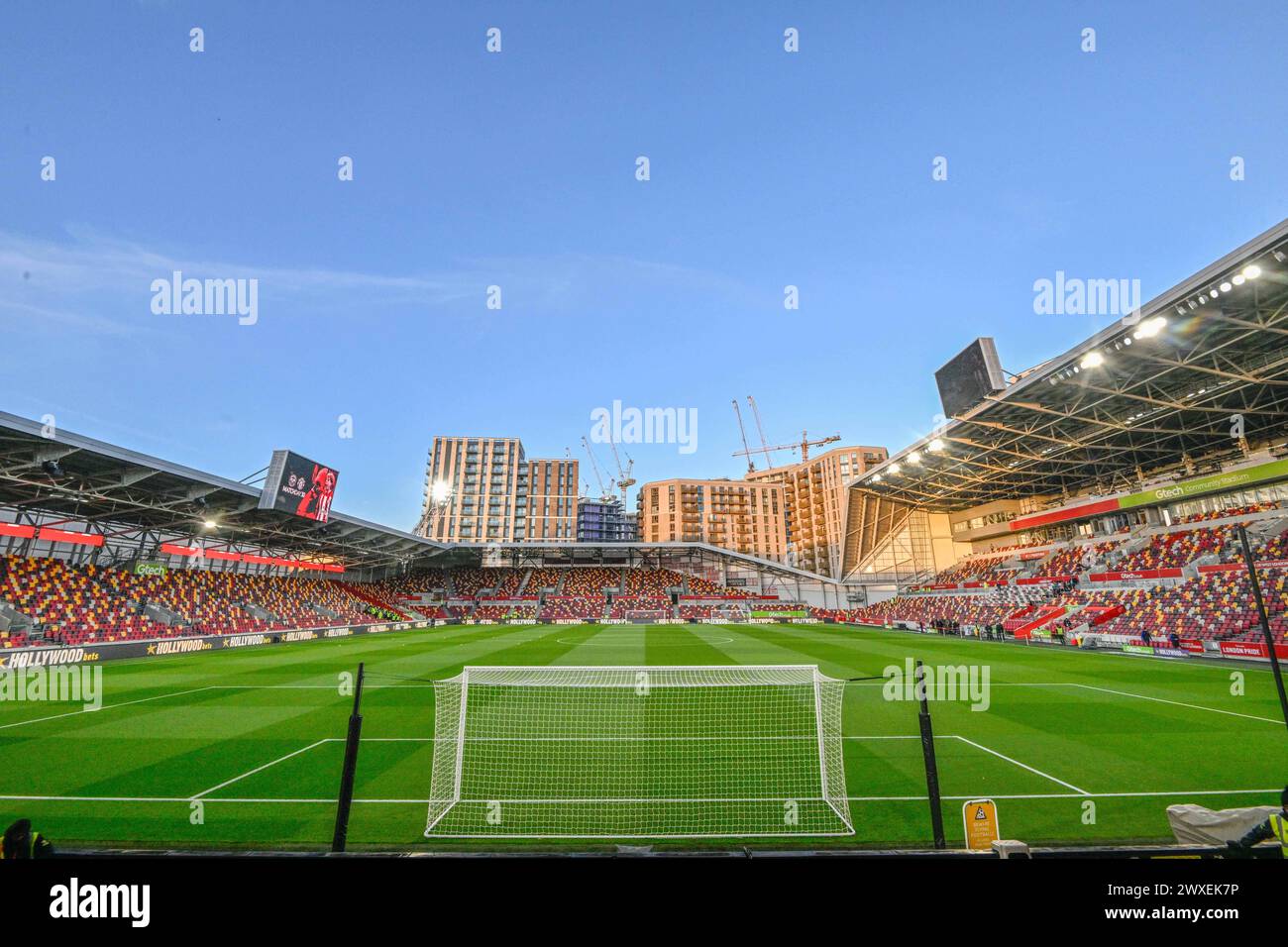 A general view of The Gtech Community Stadium during the Premier League ...