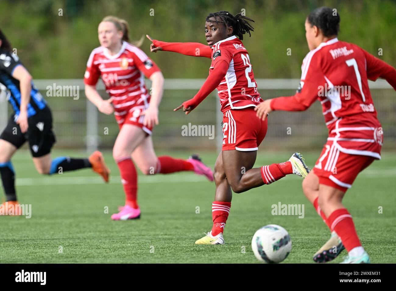 Aalter, Belgium. 30th Mar, 2024. Welma Fon (22) of Standard pictured ...