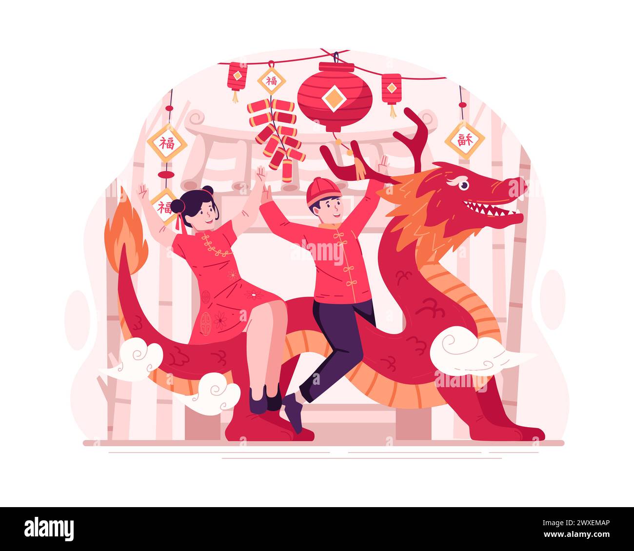 China kids Stock Vector Images - Alamy