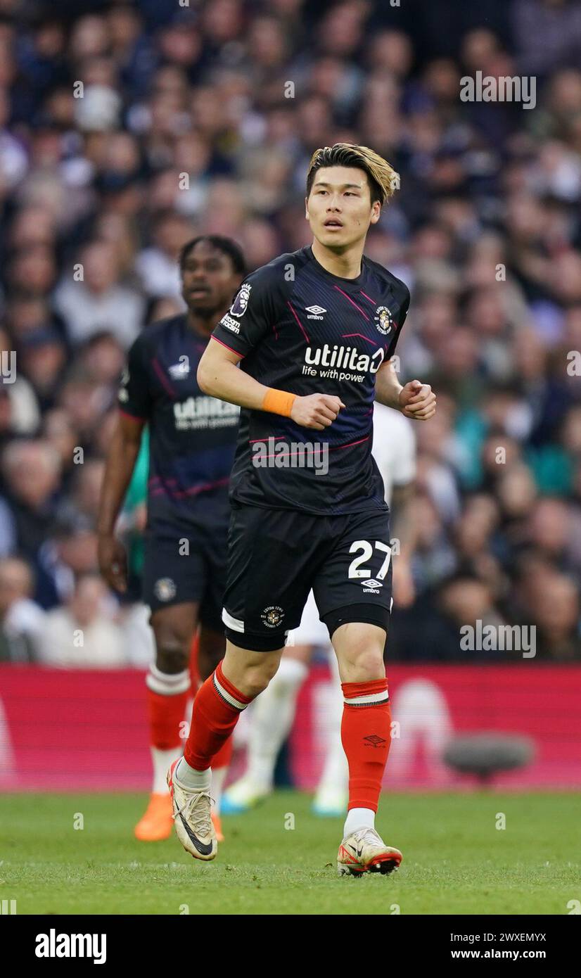 LONDON, ENGLAND - MARCH 30: Daiki Hashioka of Luton Town during the ...
