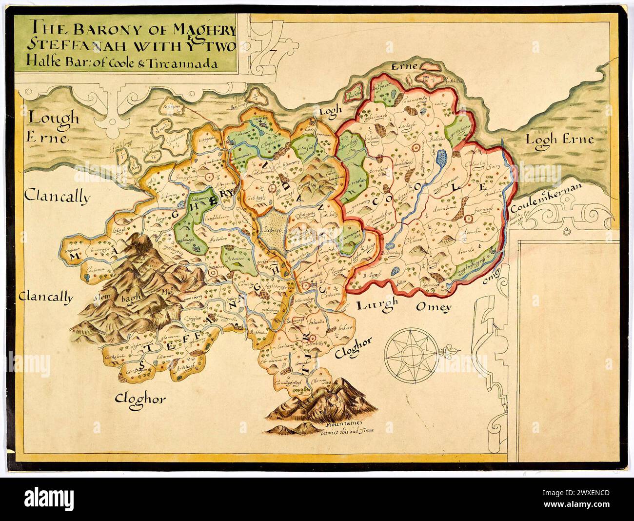 Ireland barony map hi-res stock photography and images - Alamy