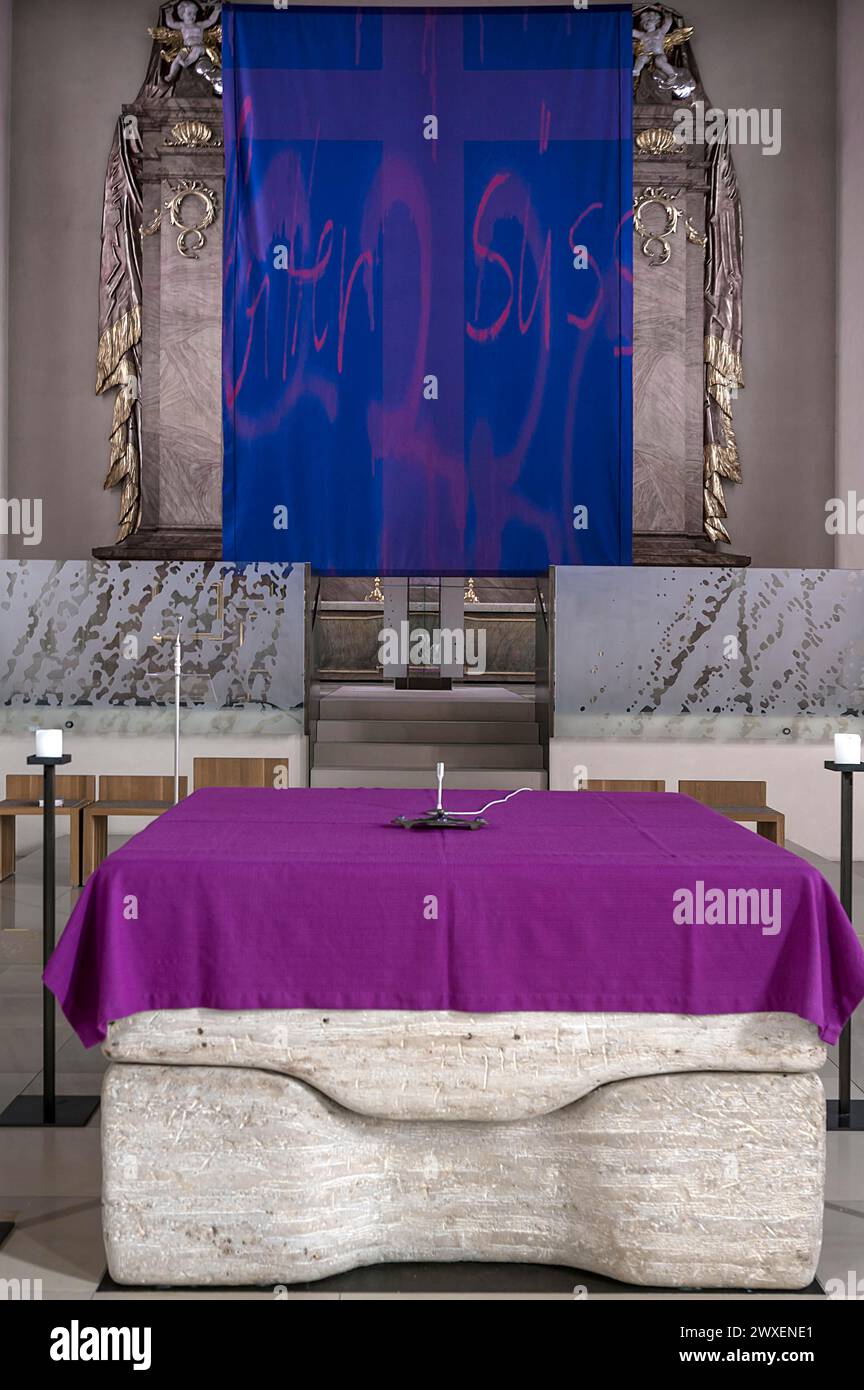 Modern Lenten cloth, St Kunigund, Schnaittach, Middle Franconia ...