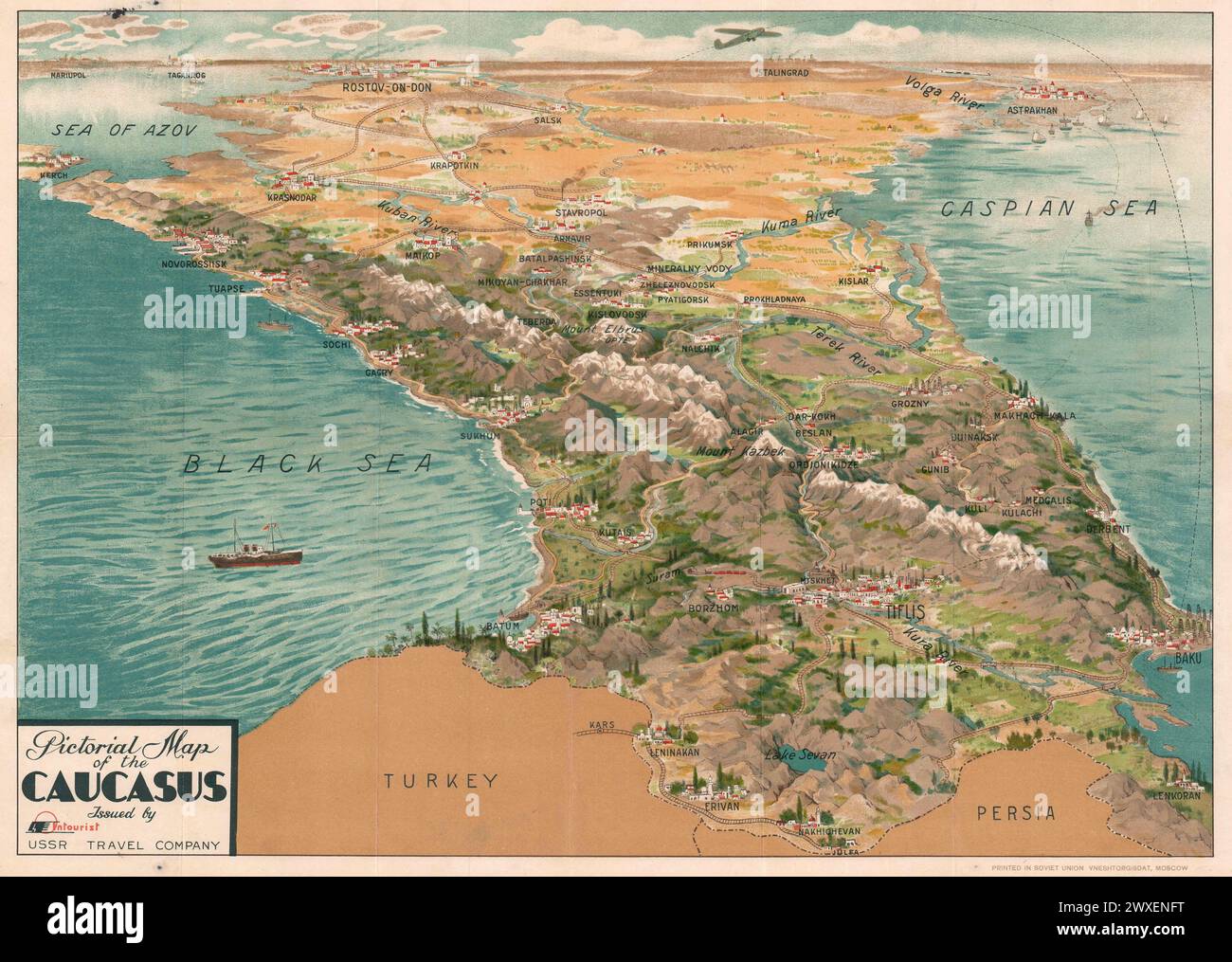 Caucasus map hi-res stock photography and images - Alamy