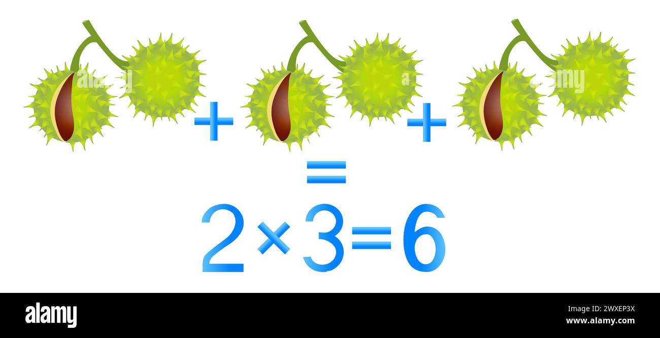 Educational games for children, multiplication action, example with ...