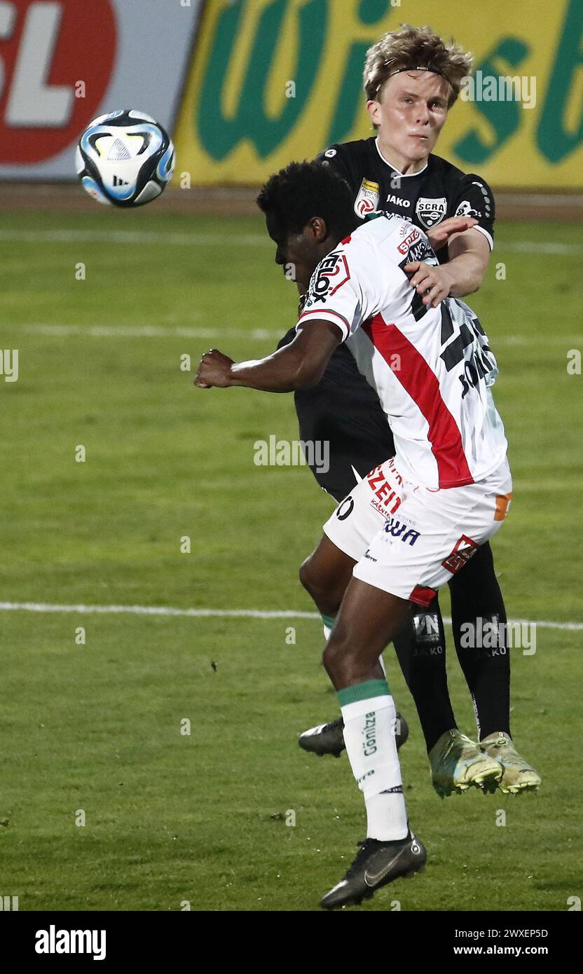 ABD0086 20240330 - WOLFSBERG - ÖSTERREICH: Augustine Boakye (WAC) gegen ...